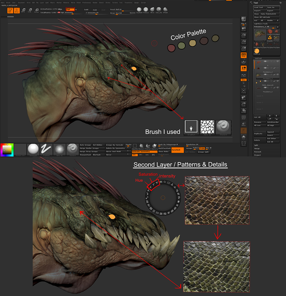 なるほどわかりやすい！！3Dtotalで公開されてるZBrushで超リアルなドラゴンを作る8つの工程！！ | CG GEEKS