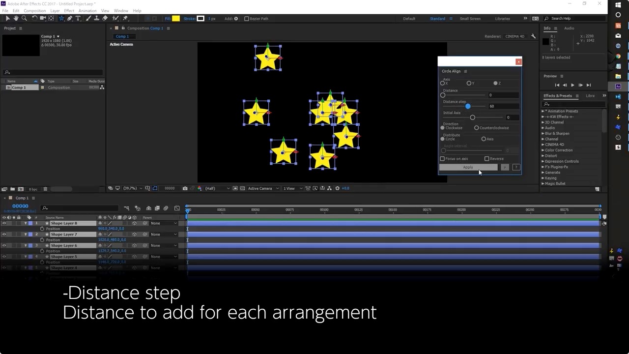 モーショングラフィックスにもってこいな円形配置After Effectsプラグイン「Circle Align」！！ | CG GEEKS