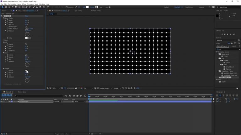 これは地味に超便利！！After Effects用グリッド作成プラグイン「UI Grids」！！ | CG GEEKS