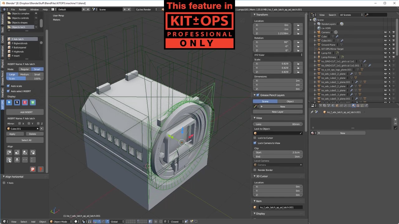 パッキパキデザインでキメる！！Blender用アドオン「KIT OPS Kitbashing Blender Addon」が凄まじく機能的！！ | CG GEEKS