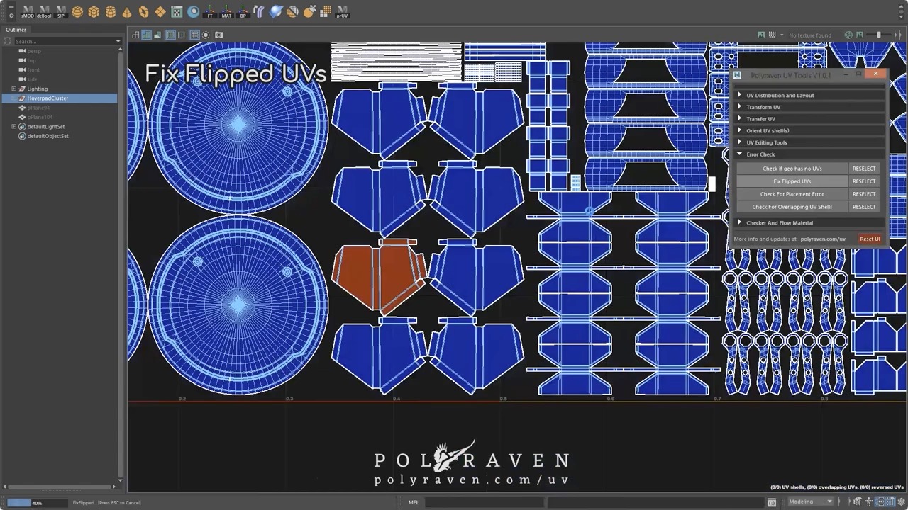 これさえあれば定時に帰れる！！UV展開を助けてくれるMaya用MELスクリプト「Polyraven UV tools」が凄まじく便利！！ | CG GEEKS